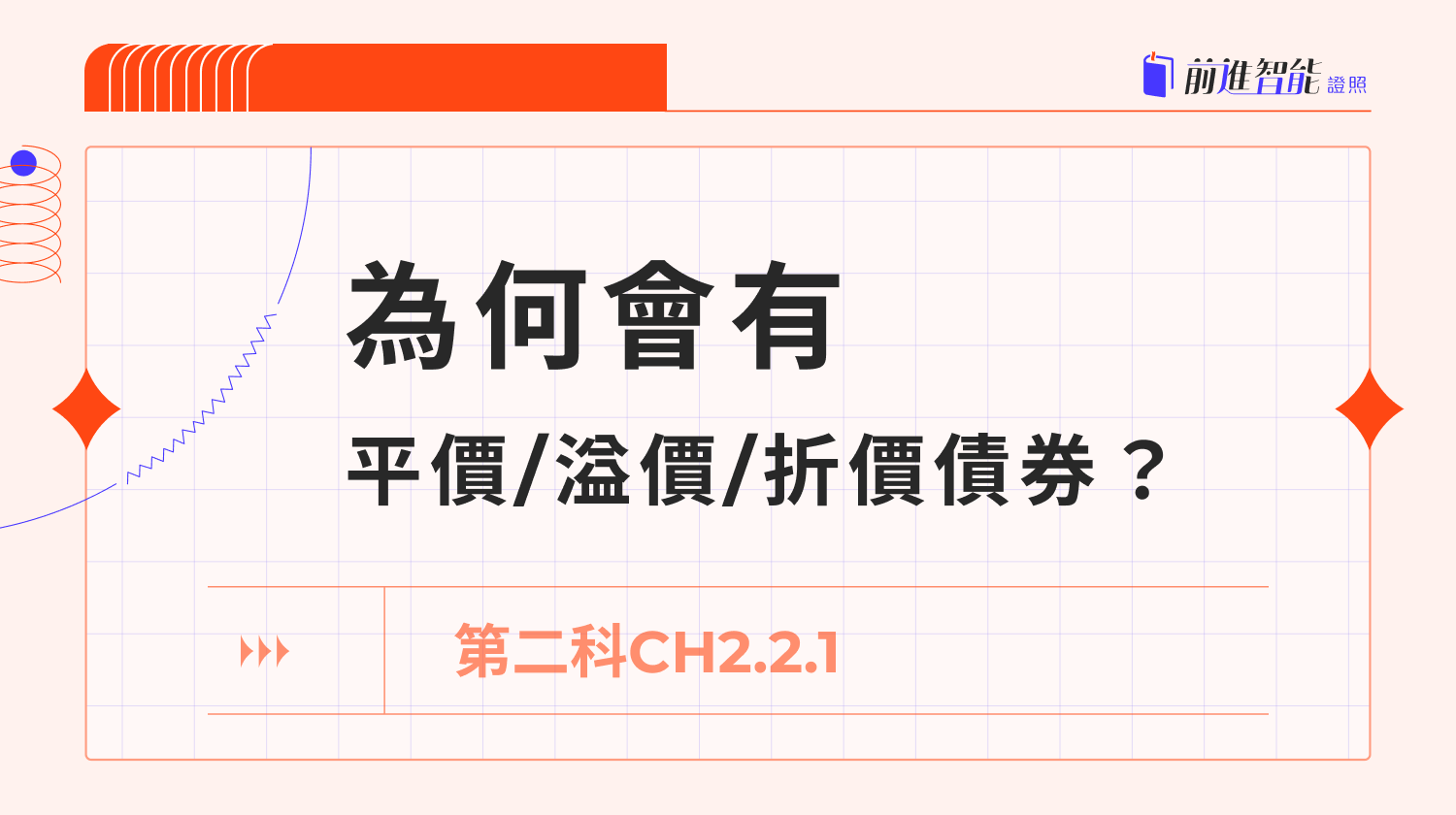 CH2.2.1 為何會有平價/折價/溢價債券? - 前進智能證照
